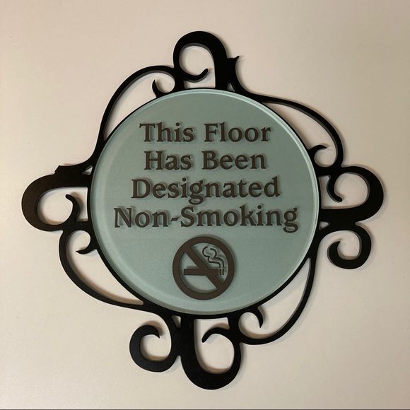 no smoking | Other | No Smoking Wall Sign 2x12 Hard Plastic | Poshmark
